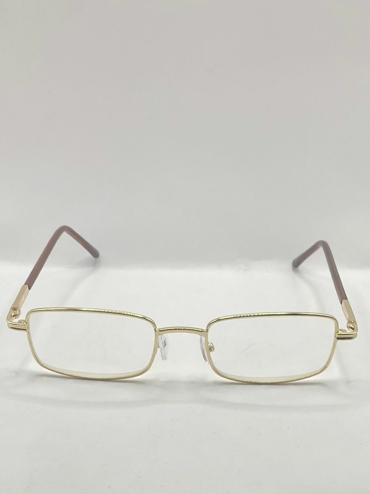 Очки Восток золотистая металлическая оправа, стеклянные линзы, квадратная форма +1.00