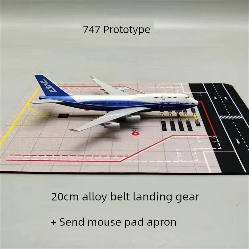 Модель самолета Boeing 747 прототип 20 см с колесами, детали шасси, игрушка-самолет для мальчиков