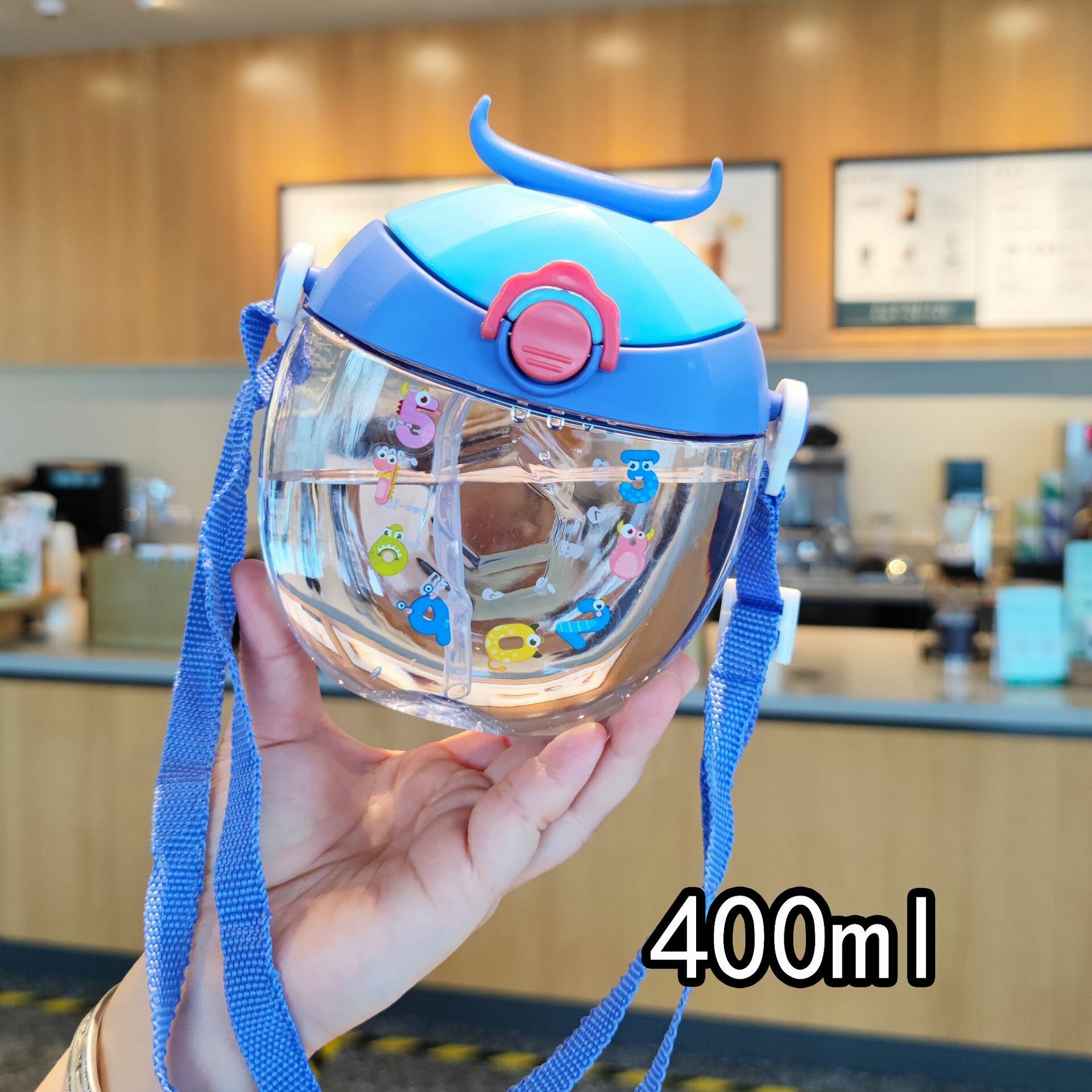 Детская соломенная чашка для воды через плечо милый креативный мультяшный Рог пластиковая чашка для детского сада