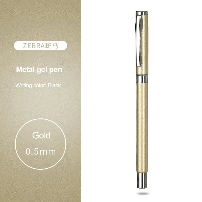 Металлическая гелевая ручка ZEBRA JJ4 0,5 мм черная Gold