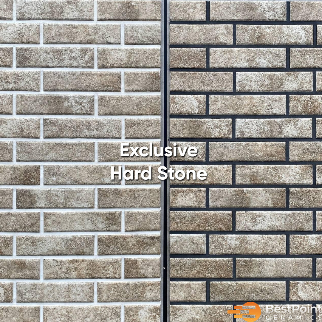 Плитка клинкерная BestPoint "Exclusive Hard Stone" 24,5х6,5 см, матовая, бежевая