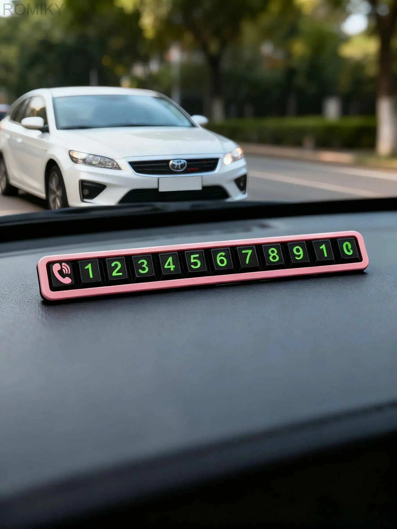 Автомобильная визитка, силиконовый номер автомобильного телефона (отражающий номер)
