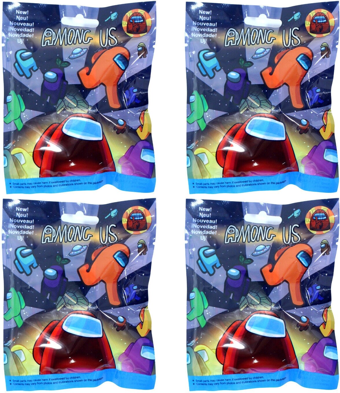 Игрушка Among Us Фигурка-сюрприз + Карточка персонажа Among Us 4 шт