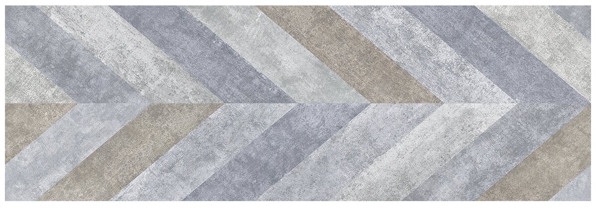 Настенная керамическая плитка Laparet Allure 20х60 см для стен в ванной серый коричневый фиолетовый