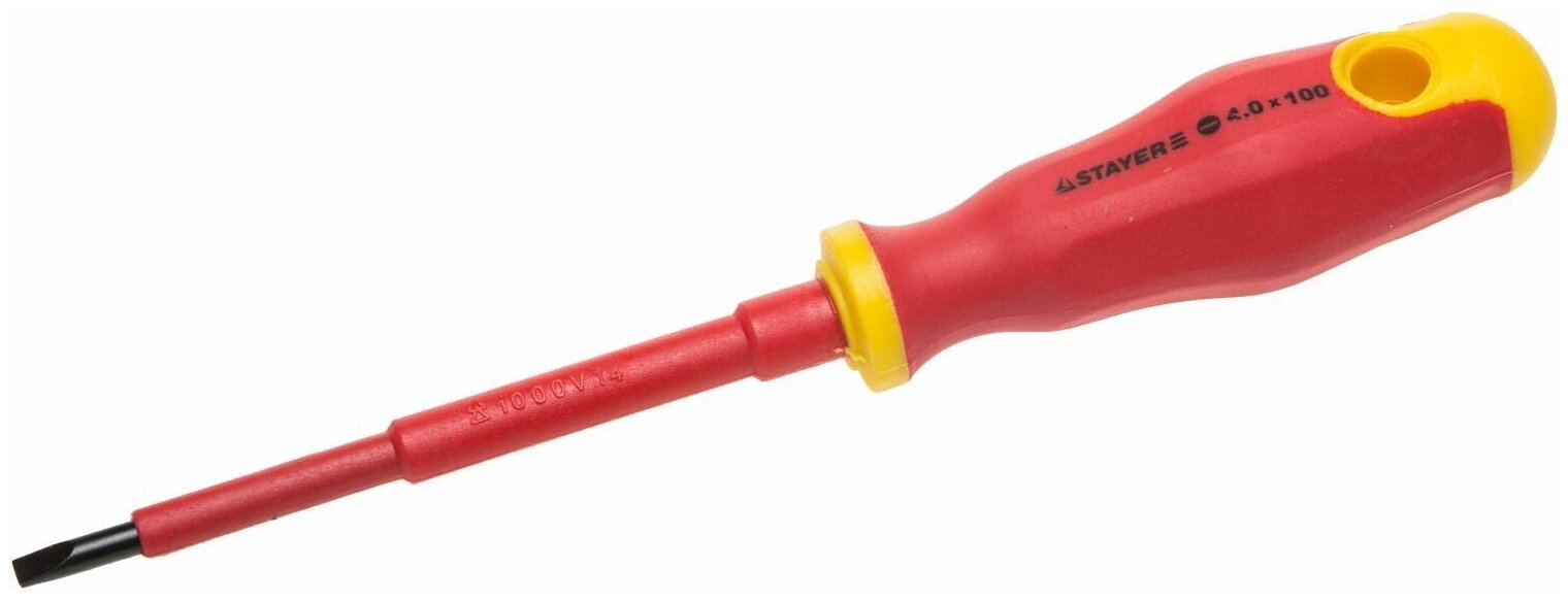 STAYER Electro, SL6.5 х 150 мм, диэлектрическая отвертка, Professional (25141-06-15)