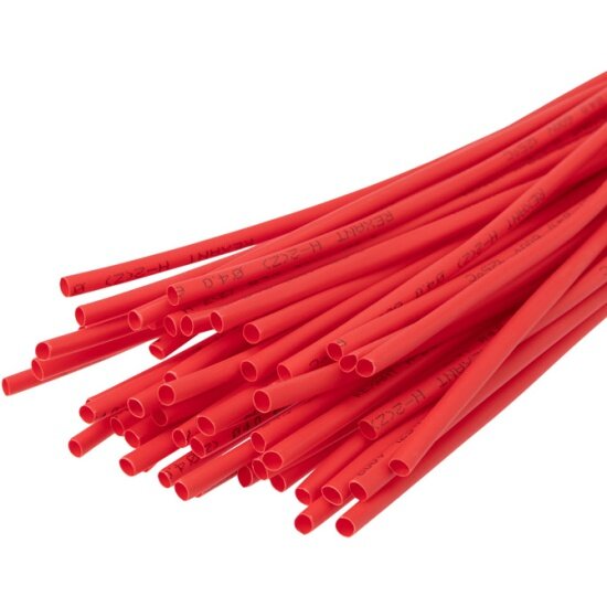 Термоусадочная трубка Rexant 4,0/2,0 мм красная (50 шт. по 1 м.), 20-4004