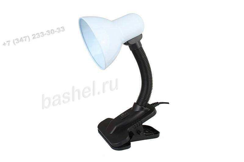 Светильник настольный на прищепке Ultraflash UF-320P C01 E27 60W металл/пластик белый, пакет
