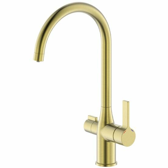 Смеситель Iddis (Иддис) Pure для кухни с каналом для фильтрованной воды матовое золото PURMGFJi05