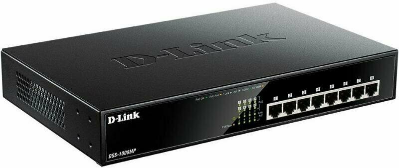 Коммутатор D-LINK DGS-1008MP/B1A