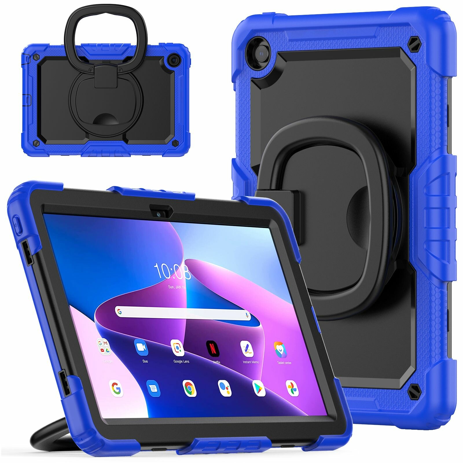 Чехол для Lenovo Tab M10 Plus 10.6" TB-125FU / TB-128FU Smart-D противоударный черный-синий