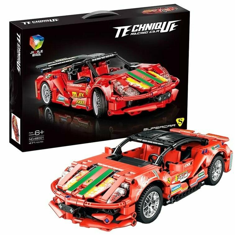 KNB-17-48001 Конструктор Technic Ferrari, спортивная машина Техник Феррари 471 деталей с инерционным механизмом