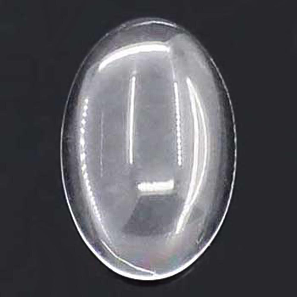 Кабошон стеклянный Овальный 0006129 прозрачный 20x15 мм, цена за 10 шт.