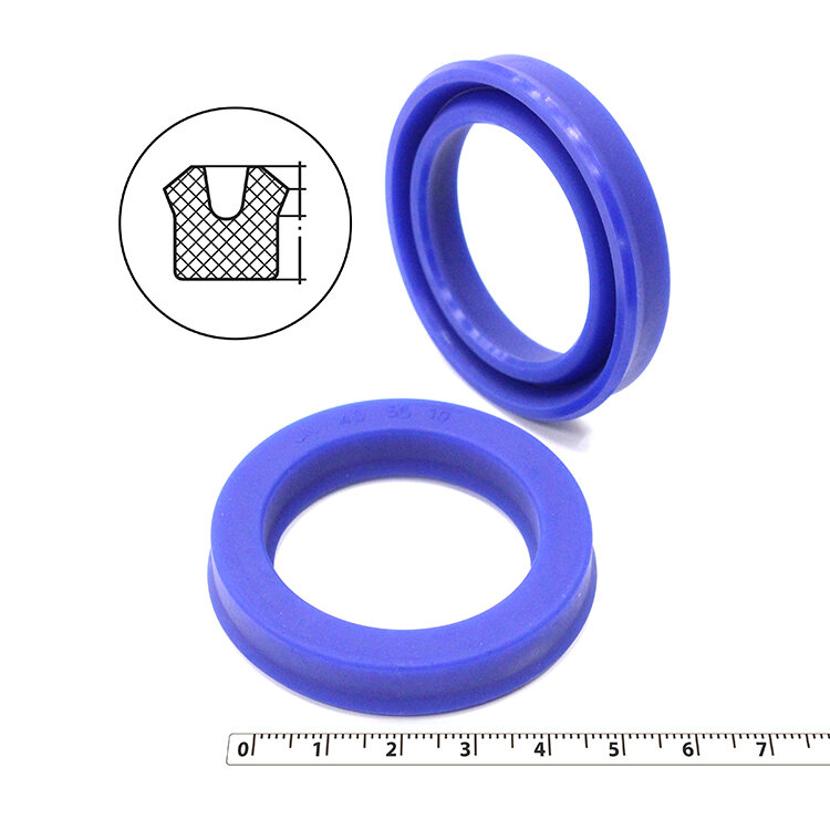 Манжета гидравлическая 40х56х10 (манжета цилиндра 56*40*10) тип UN PU (полиуретан) (упаковка 2 шт.)