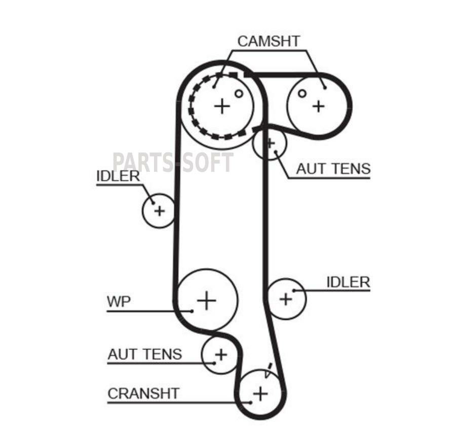 Комплект ремня ГРМ + насос водяной Gates арт. KP45565XS