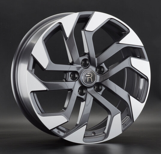 Колесный диск Replay KI236 17x7" PCD5x114,3 ET48,5 D67,1 темно-серый глянцевый с полированными лучами