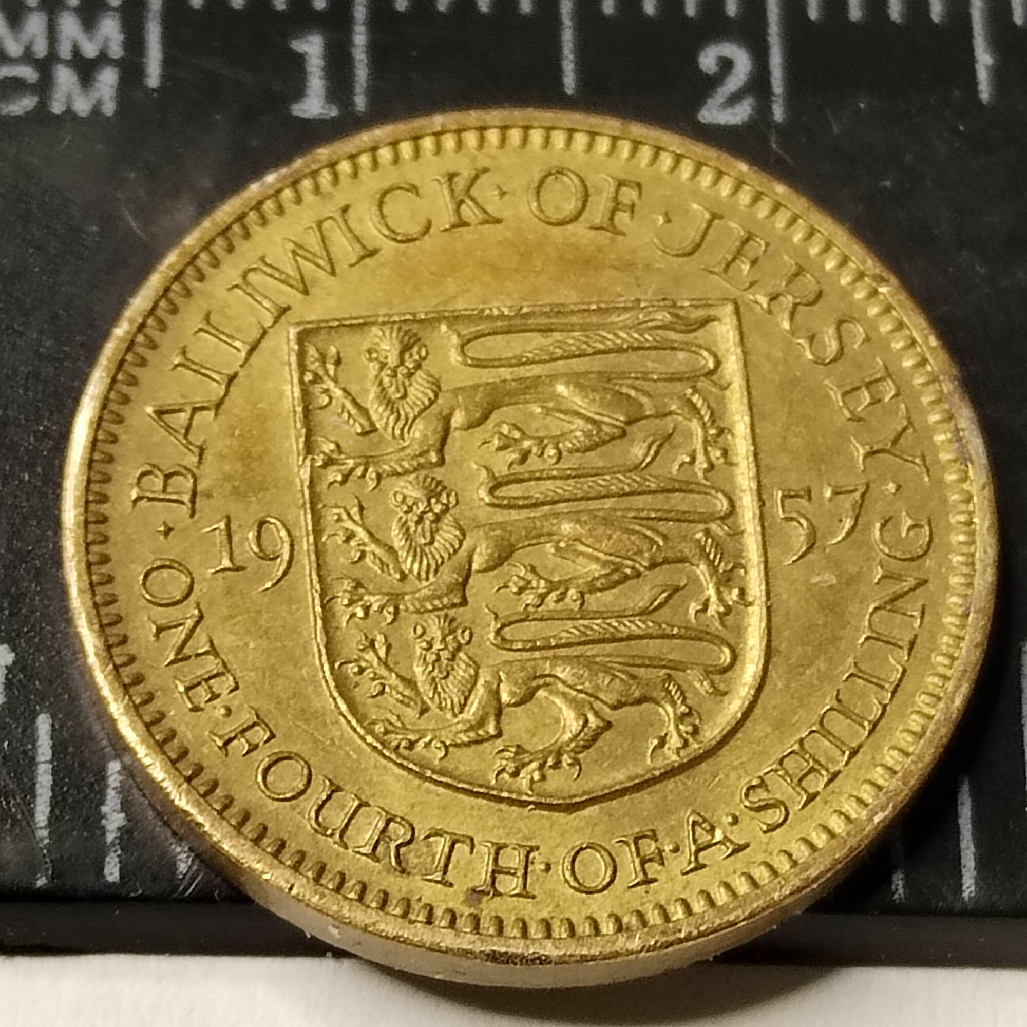 Джерси 1 /4 шиллинга 1957. Королева Елизавета. AUNC