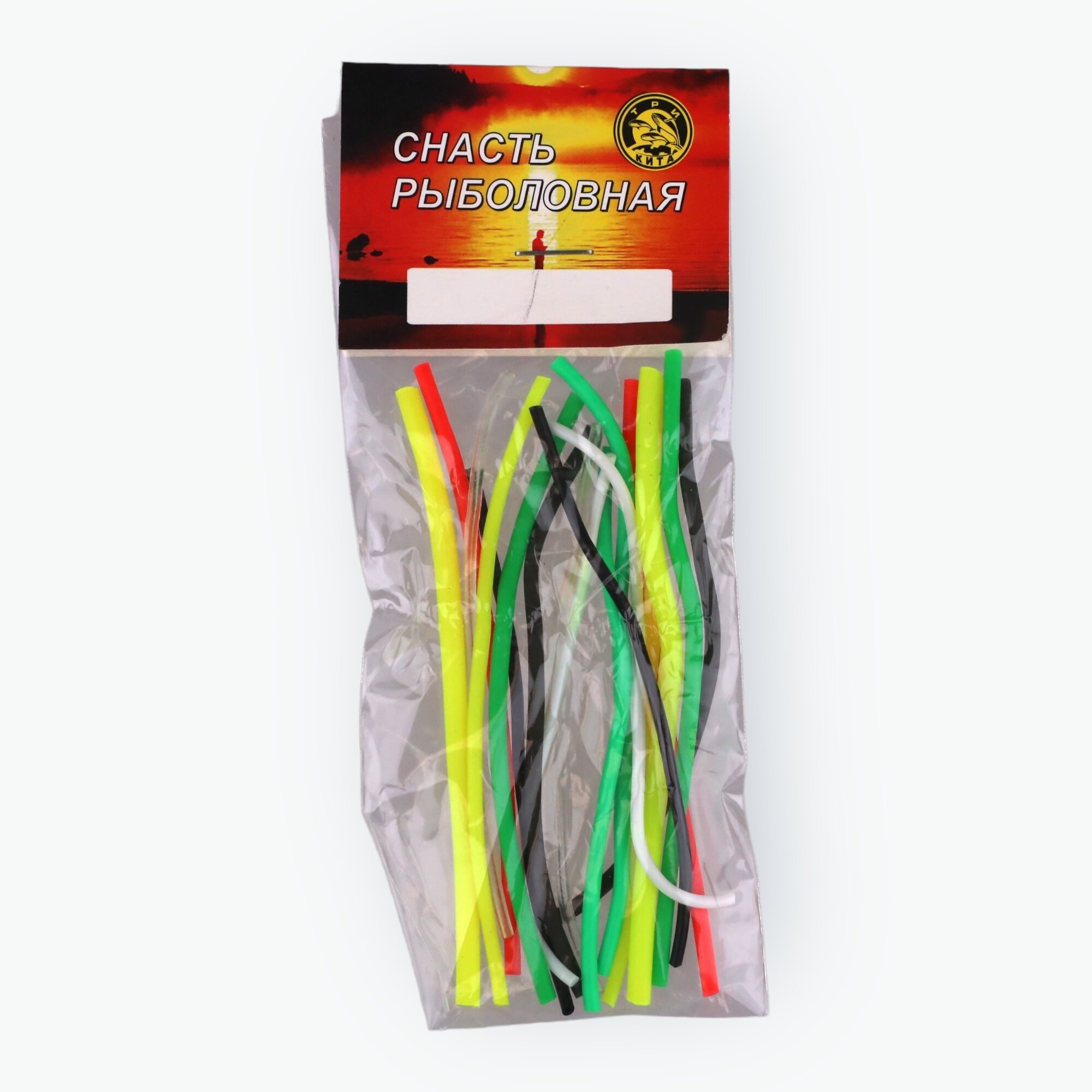 Кембрики ТРИ кита "Ассорти", флуоресцентные, силиконовые, длина 10 см, в наборе 20шт