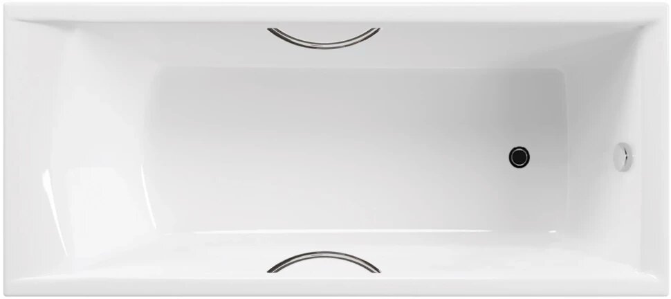 Ванна чугунная Delice Prestige DLR230625R 170x75 см, с отверстиями под ручки, белый