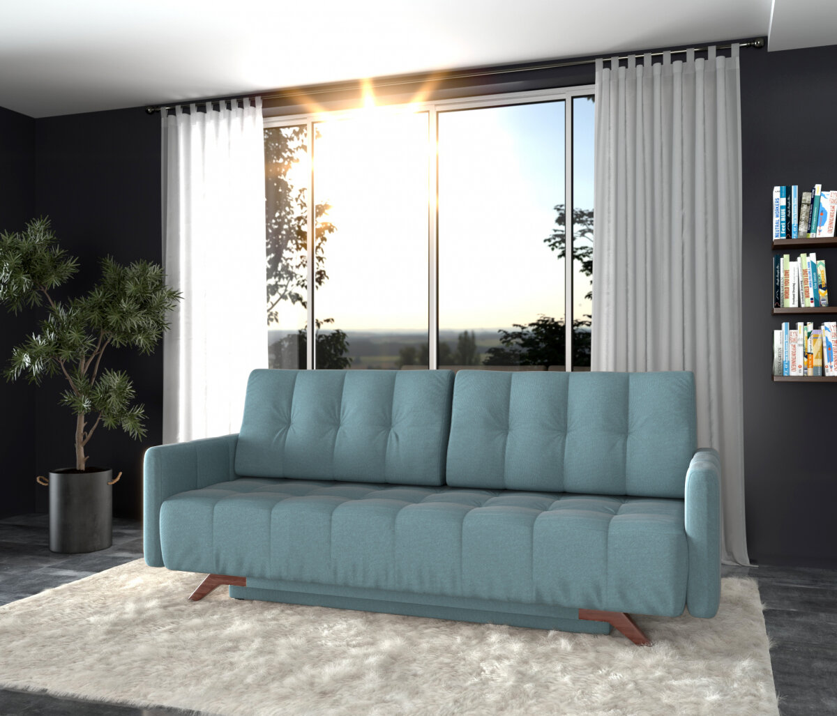 Диван прямой Бонн, Блю