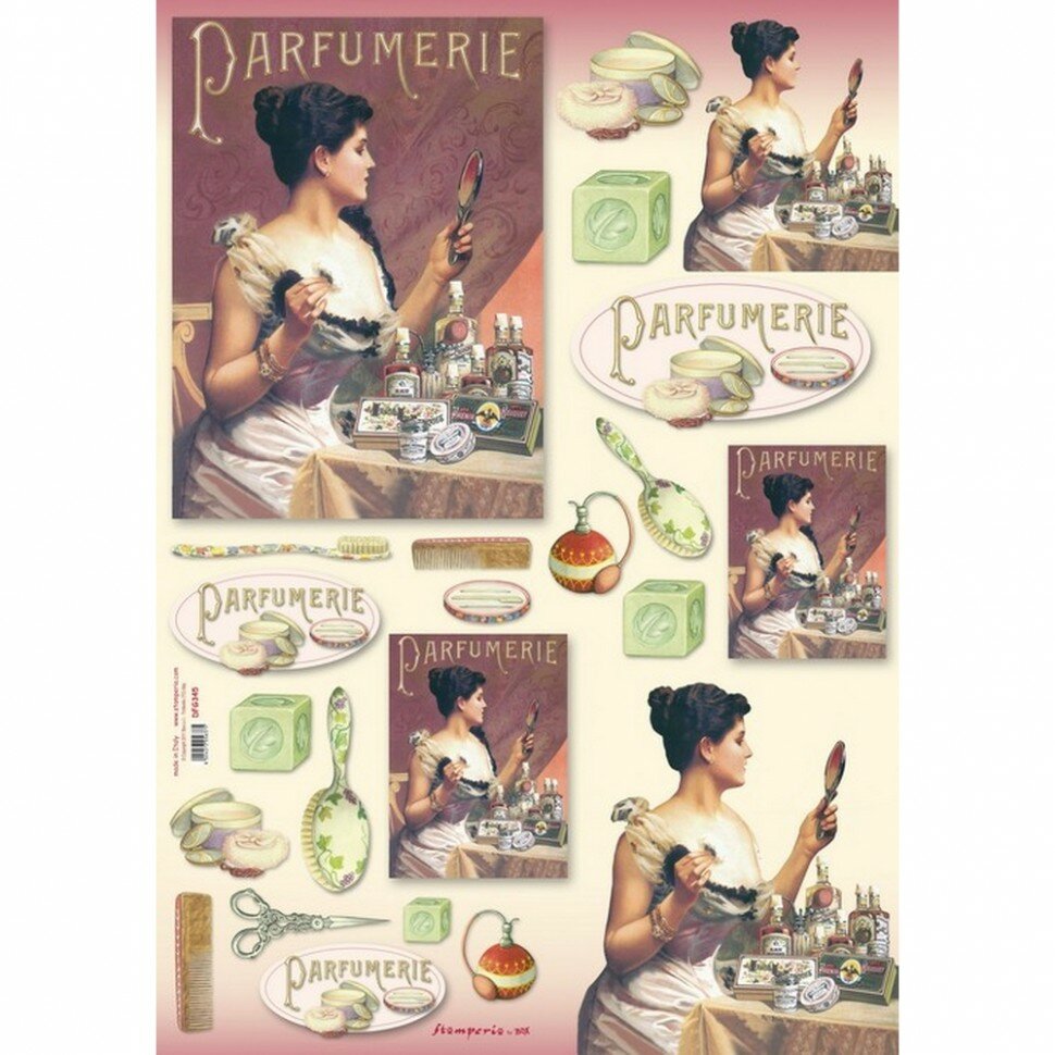 #DFG345 Карта для декупажа "Парфюмерия" 50 x 70 см Stamperia 1 лист