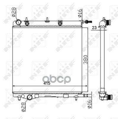 Радиатор охлаждения двигателя CITROEN C3 1.4D 02- NRF арт. 50430a