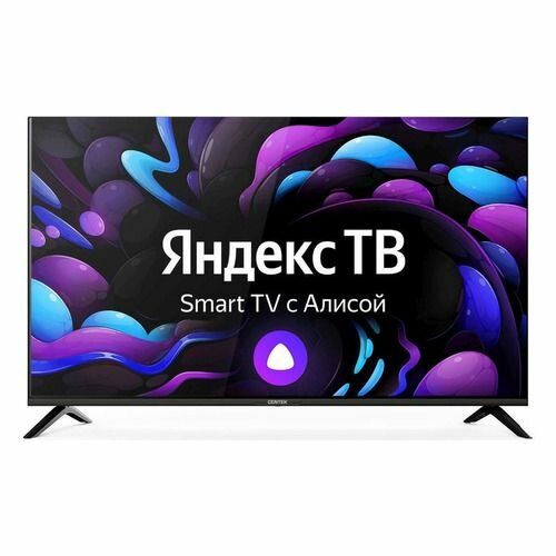50" Телевизор CENTEK CT-8750, 4K Ultra HD, черный, смарт ТВ, Яндекс. ТВ