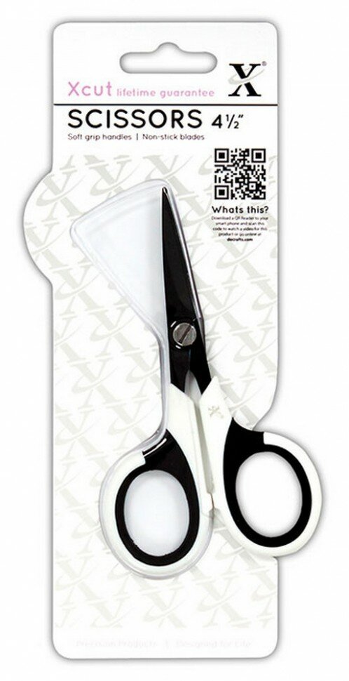 Docrafts XCU255200 Ножницы для хобби с мягкой ручкой, лезвие с тефлоновым покрытием XCUT, 4.5 дюйма