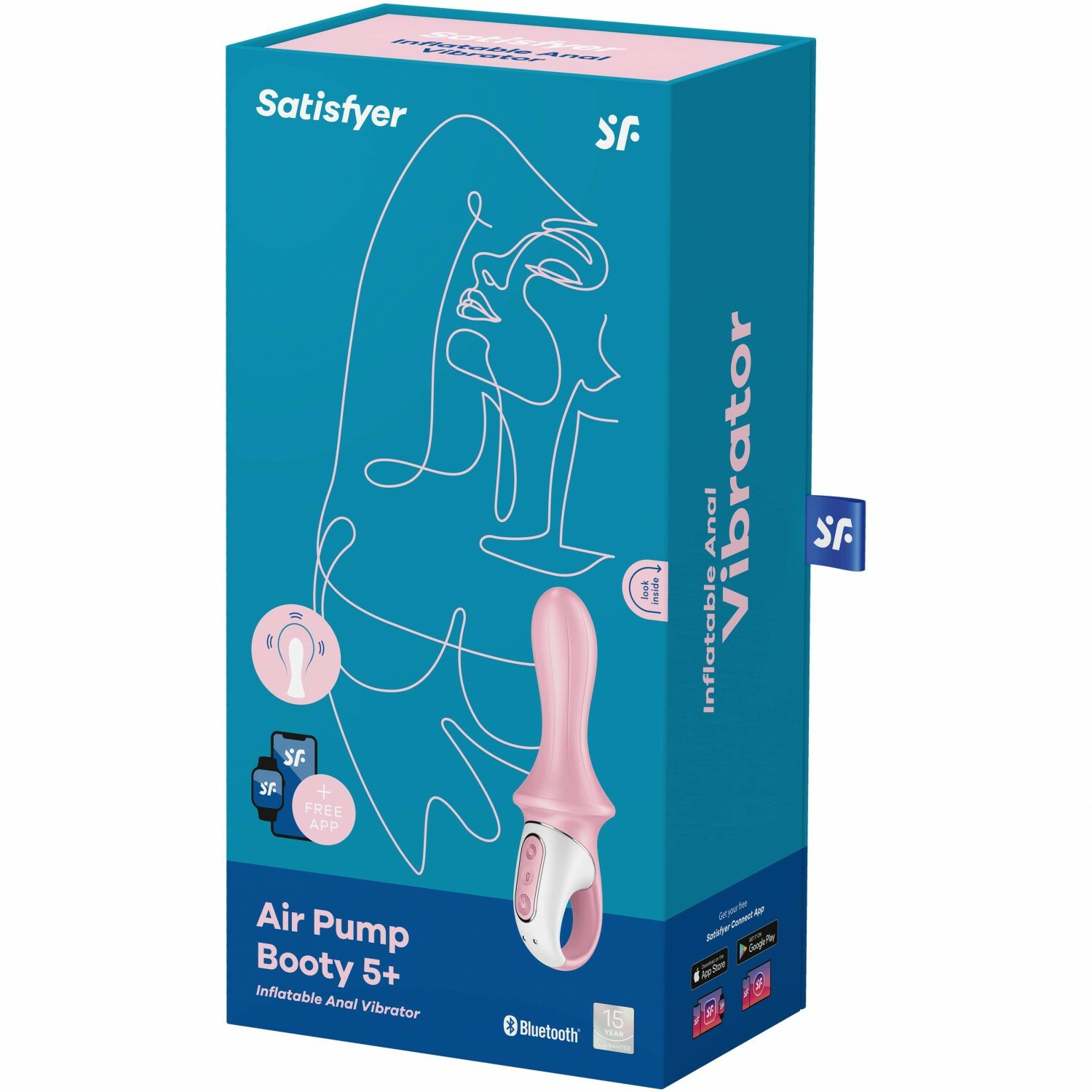Вибромассажер Air Pump Booty 5 Connect App, красный Satisfyer Вибромассажер Air Pump Booty 5 Connect App, красный