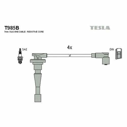 Комплект проводов зажигания Tesla t985b для Honda CR-V I, II, CR-X II