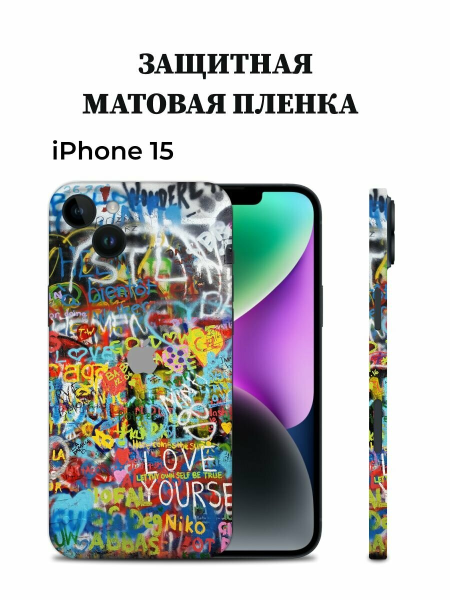 3D пленка на заднюю панель iPhone 15