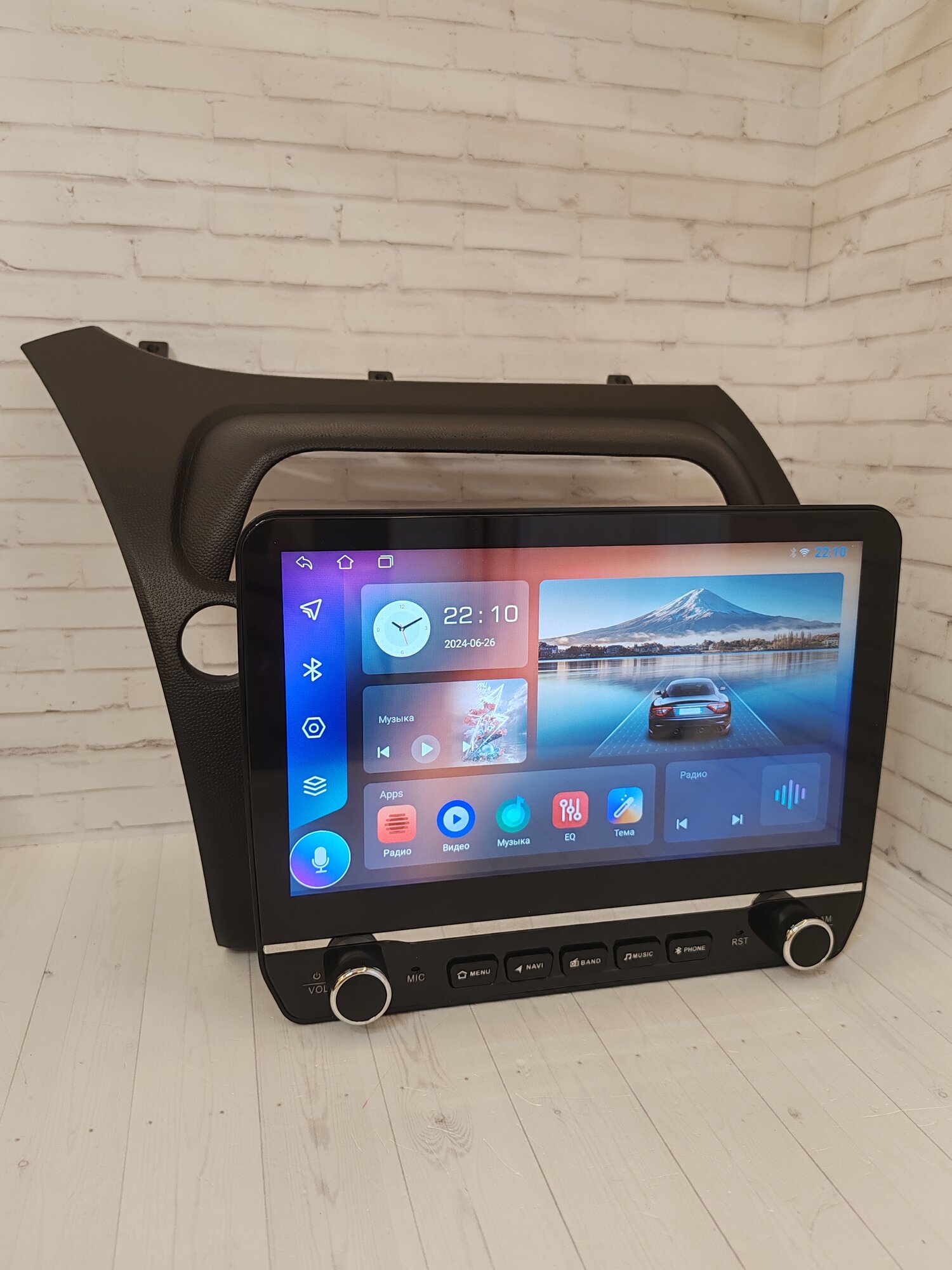 Магнитола андроид с крутилками для Honda Civic 2006-11г/ 4+64гб/Android-Auto/CarPlay