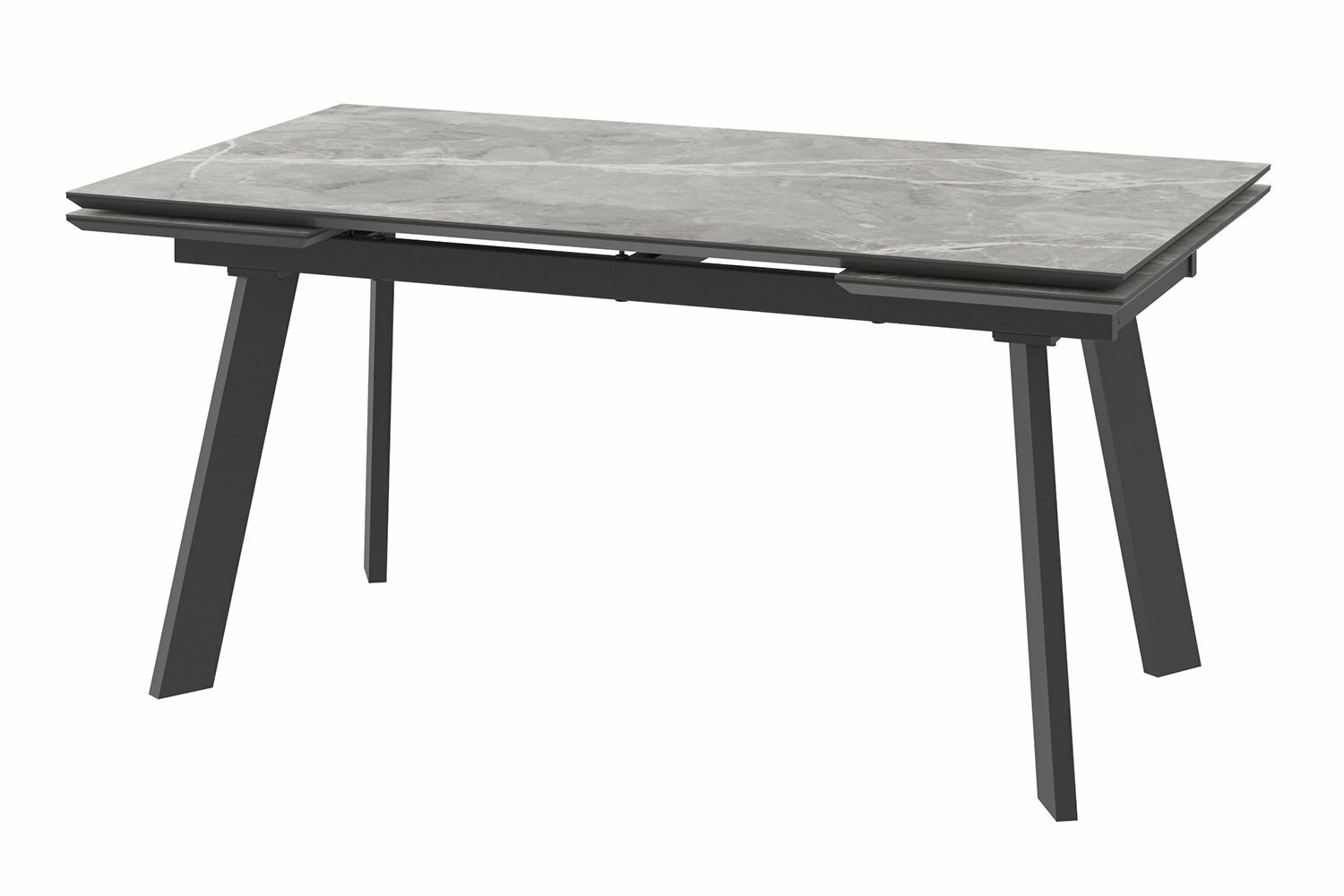Стол кухонный раздвижной Hoff Milana four, 160х75х90 см, серый/черный
