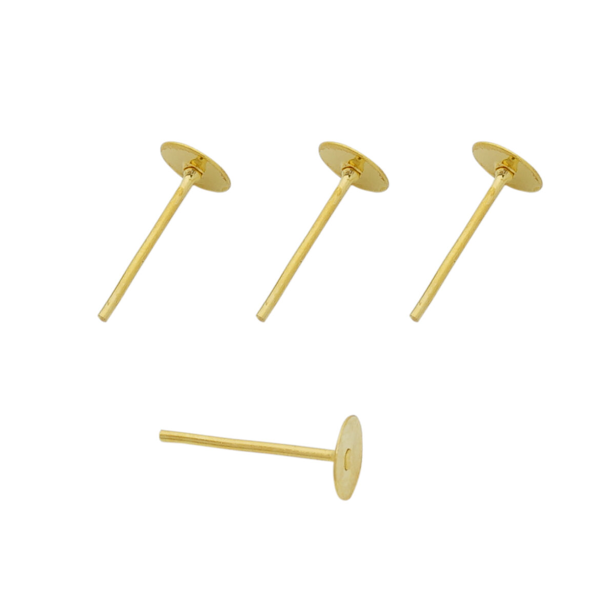 Основа для сережек гвоздики Astra&Craft 4AR263, 4 шт (Цвет Золото)