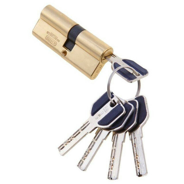 MSM цилиндр ключевой 90 мм 35+55 из полированной латуни, корпус латунный для замка