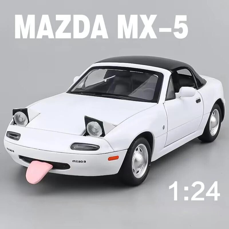 Игрушечный автомобиль Mazda Miata MX5 MX-5 1:24 Белый, White