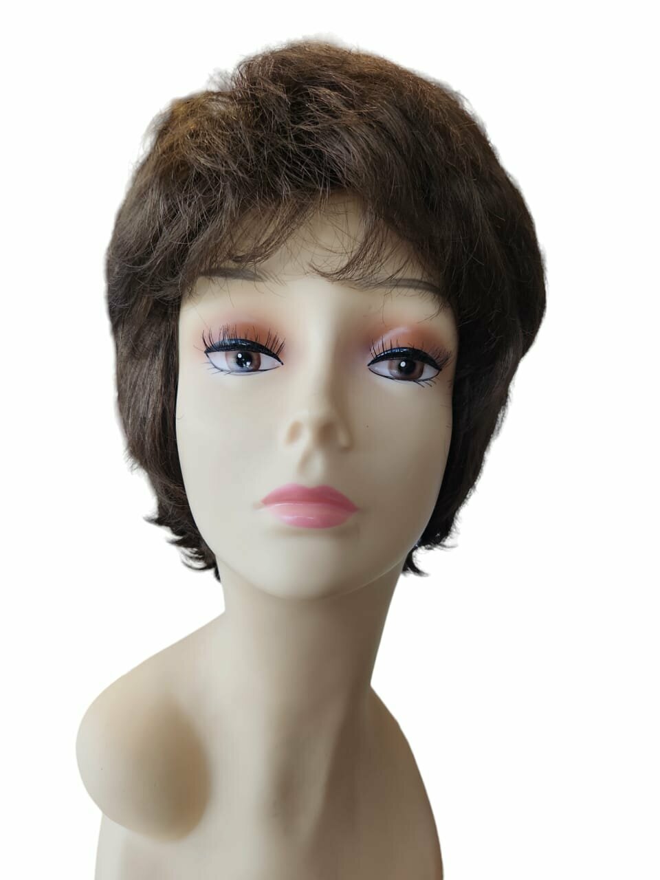 Стрижка Кара, объемная стрижка, парик укладывается на любую сторону цвет Светлокоричневый