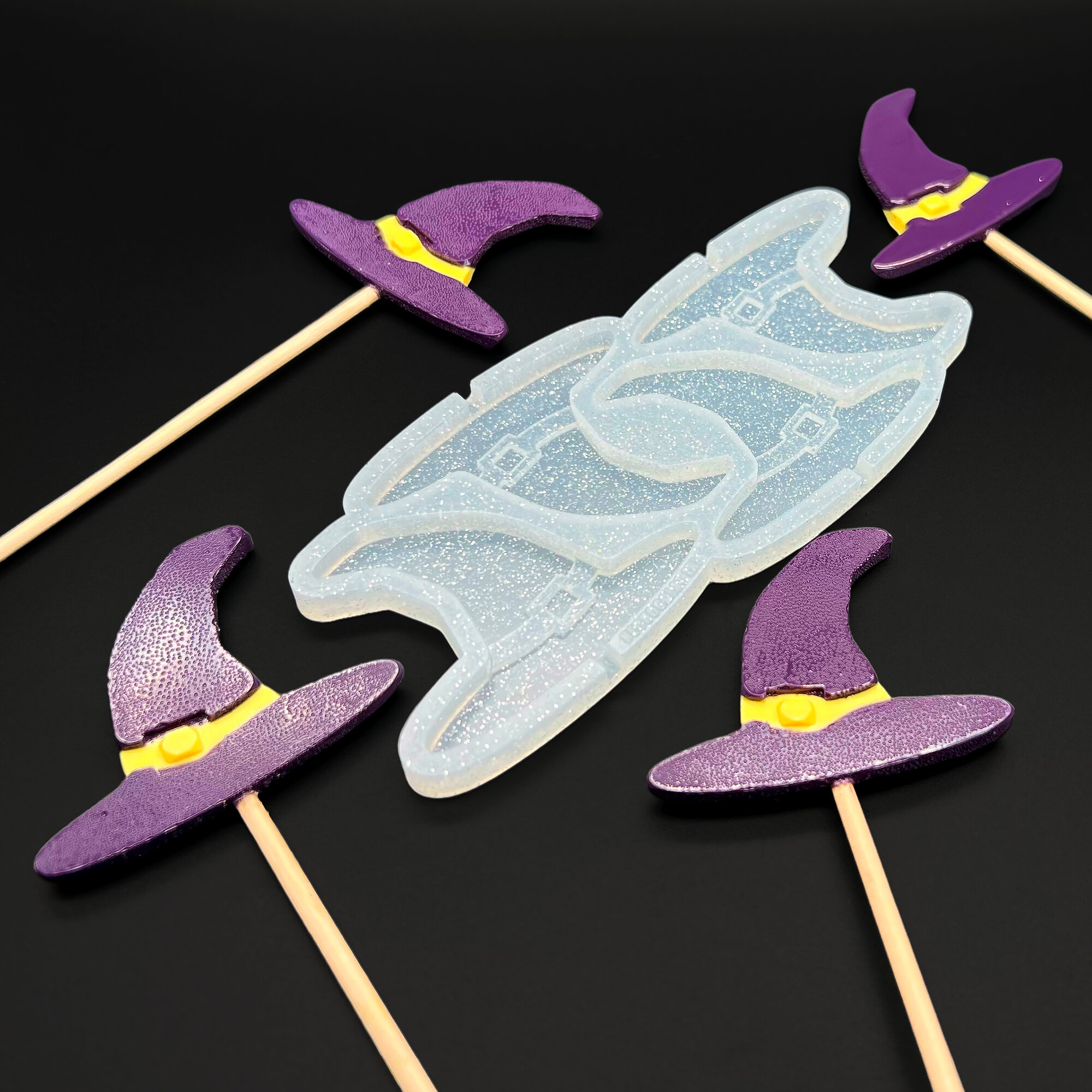 Силиконовая форма молд для леденцов и шоколада Шляпа ведьмы