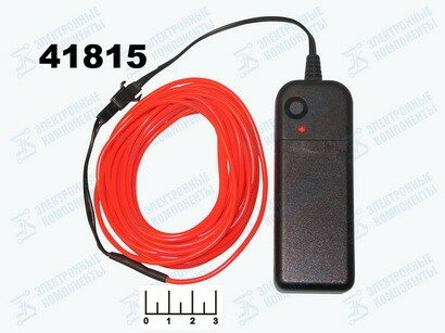 Холодный неон красный 5м + инвертор 2*AA