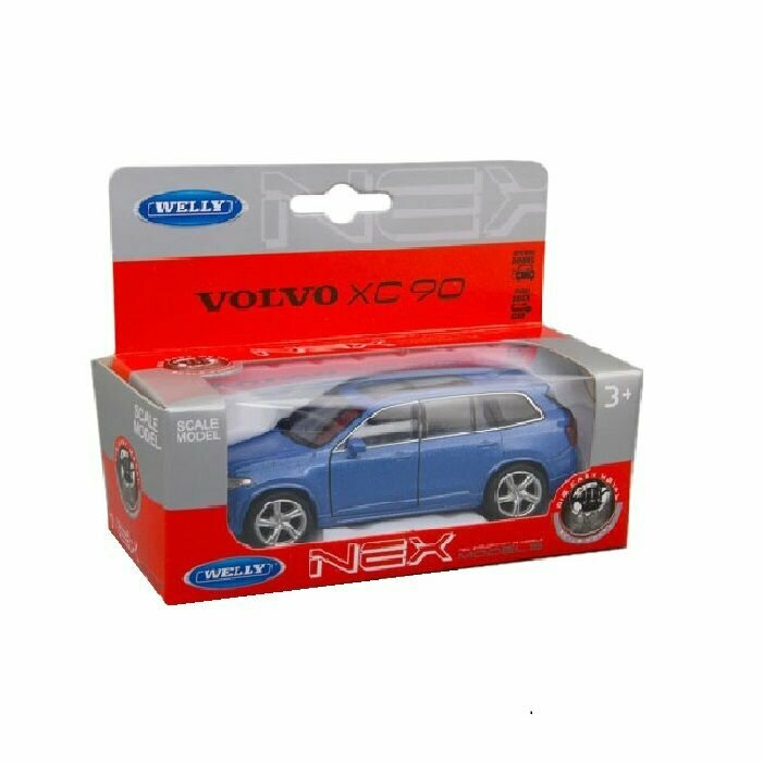 Машинка Welly 1:38 2015 Volvo xc90 синий 43688W