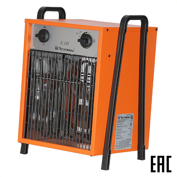 Тепловентилятор КЭВ-6С41Е прямоугольный корпус 6кВт 220В (Тепломаш)