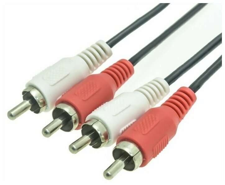 Аудио кабель Belsis 2x2 RCA 1 метр (для передачи линейного аудиосигнала)