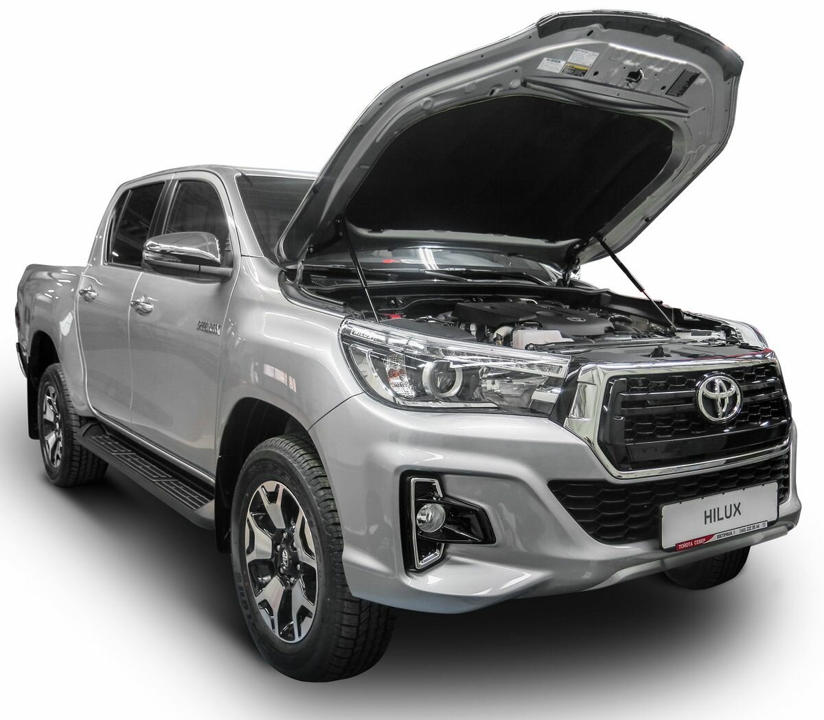 Газовые упоры капота АвтоУпор для Toyota Fortuner II 2017-2020 2020-н. в./Hilux VIII 2015-2020, 2 шт, UTOFOR011