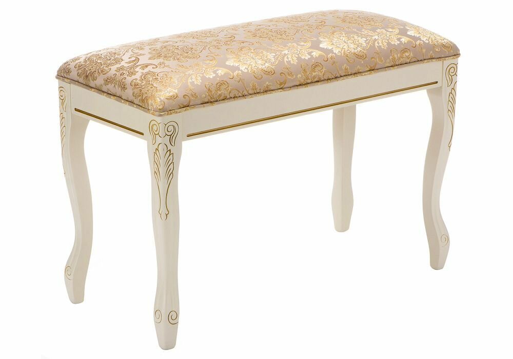 Банкетка Валентино woodville бежевый, ткань, дерево, мягкое сиденье, без подлокотников