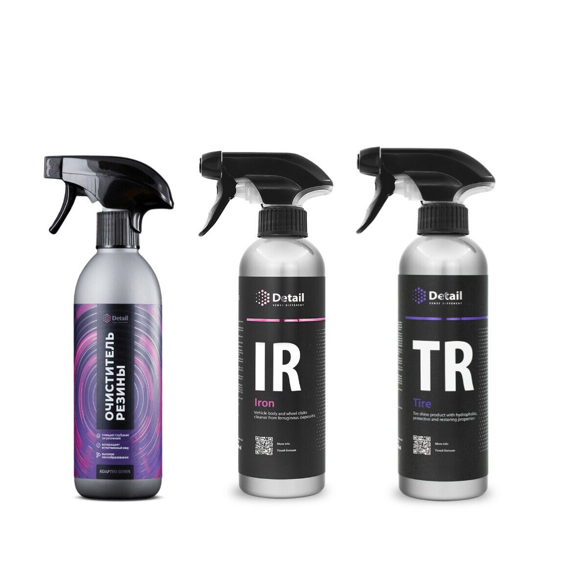 Detail Набор по уходу за колесами "Soft Cleaner" 0,5л + IR "Iron" 0,5л+TR "Tire" 500мл