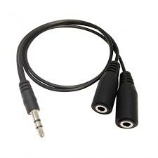 Кабель переходник 3.5 jack M to 2 3.5 F Human Friends Duo Black, 0,15 м, Duo Black