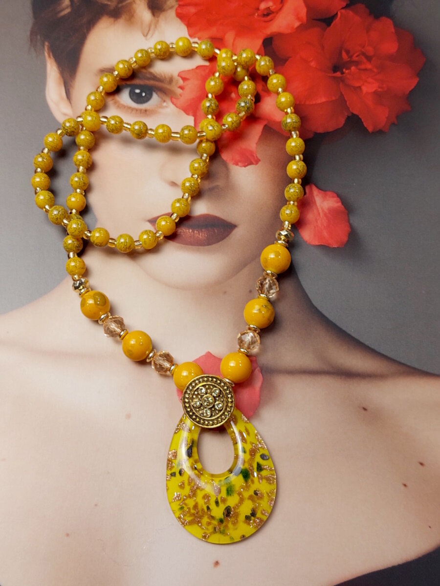 Бусы, муранское стекло