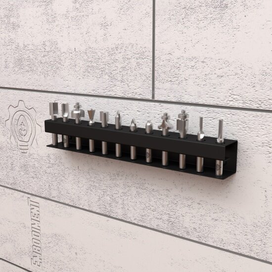 Держатель Embodiment для хранения фрез на 12 предметов, настенный, черный
