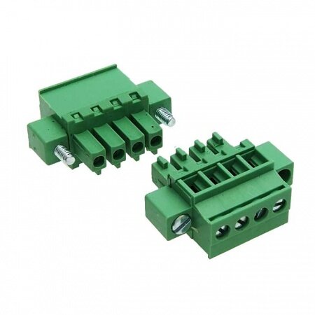 ZC381RM-04P, клеммник разрывной винтовой на 4 контакта под провода