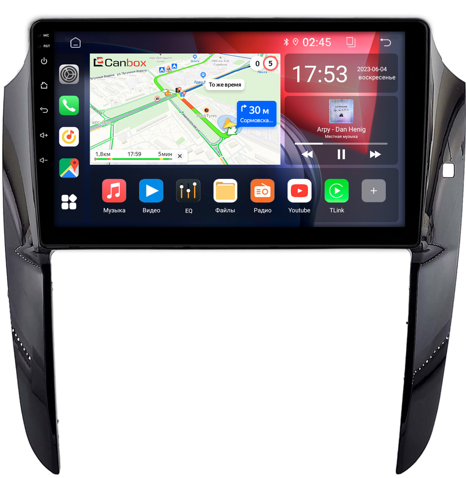 Штатная магнитола Toyota Ipsum (M20) 2001-2009 (Тип A, черная, глянцевая) Canbox GT9-2157 2/32 Android 10 (IPS, DSP, CarPlay)