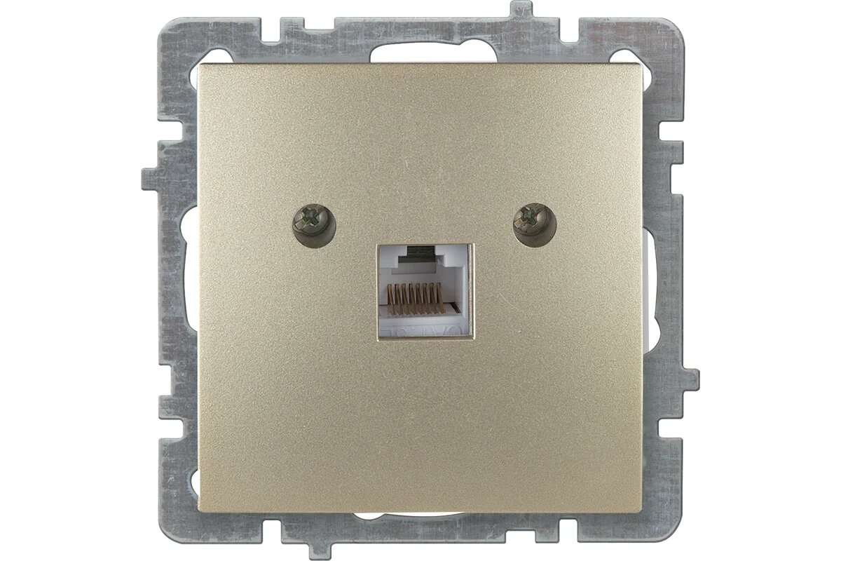 Nilson СУ 1-местная розетка RJ45 CAT6 TOURAN-ALEGRA-THOR металлическая золотистая 24150445